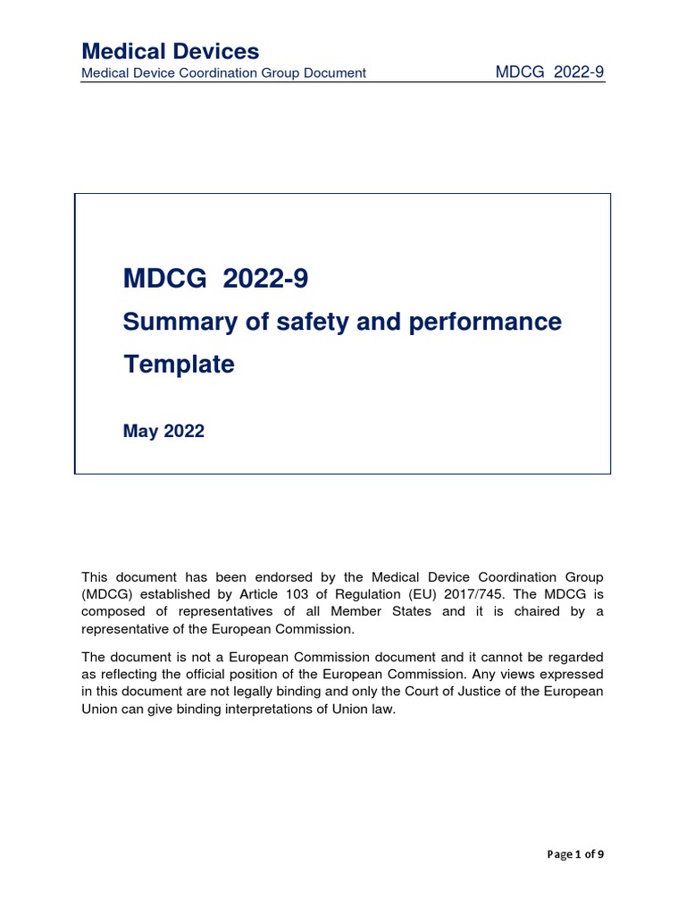 MDCG 2022-9 en | PDF | Medical Device | Calibration