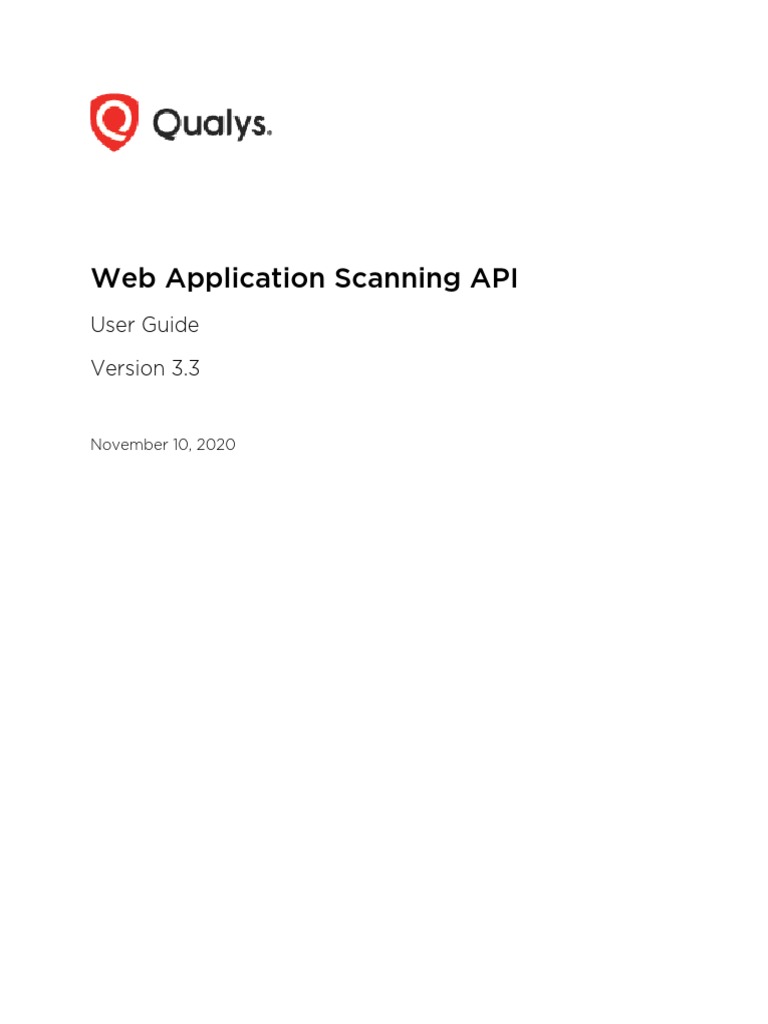 Qualys Was API User Guide | PDF | World Wide Web | Internet & Web