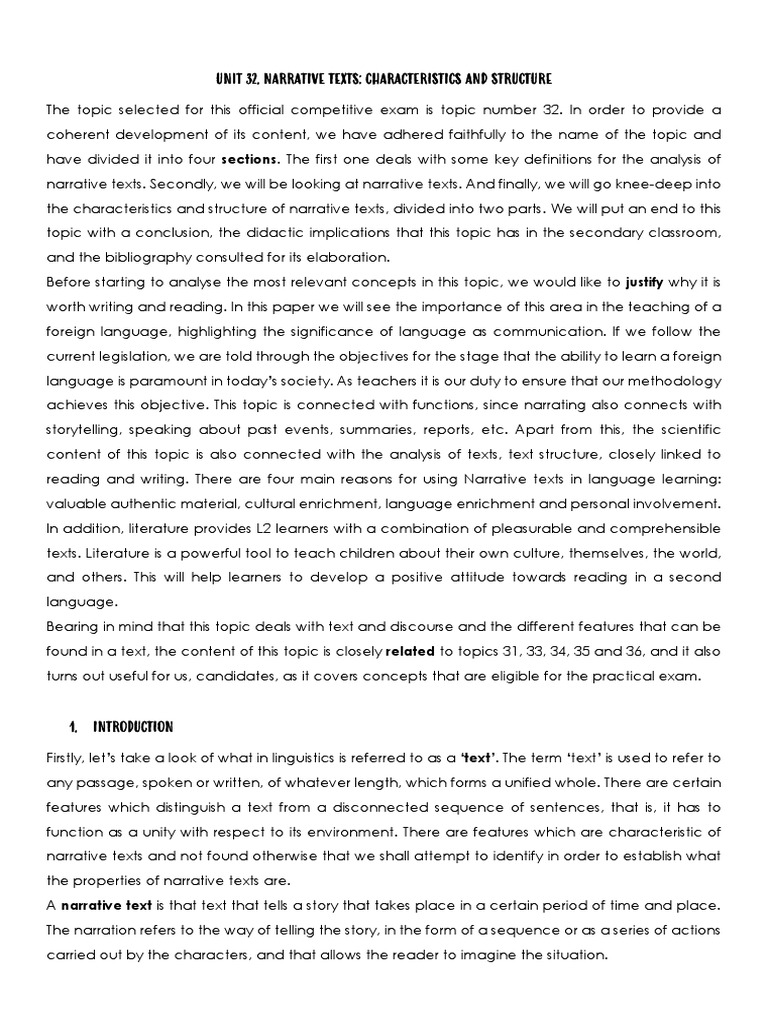 Unit 32 | PDF | Narration | Narrative