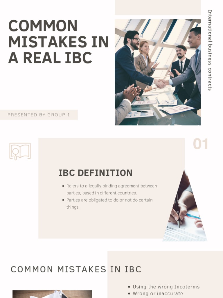 Common Mistakes in A Real Ibc: Presented by Group 1 | Download Free PDF ...