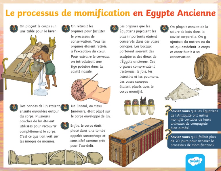 Affiche Le Processus de Momification en Egypte Ancienne - Ver - 2 | PDF | Égypte antique | Mort ...