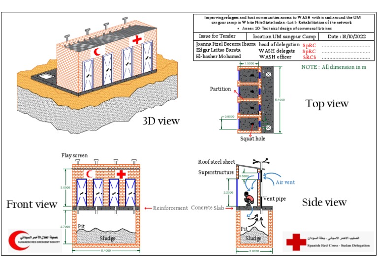 Annex 10 - Technical Design of Communal Latrines | PDF | Sanitation ...
