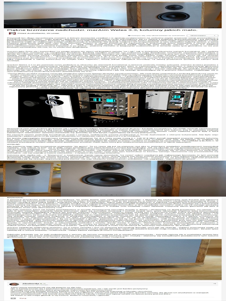 Maraim Weles 3.3, Kolumny Jakich Mało - Piękne Brzmienie Nadchodz | PDF