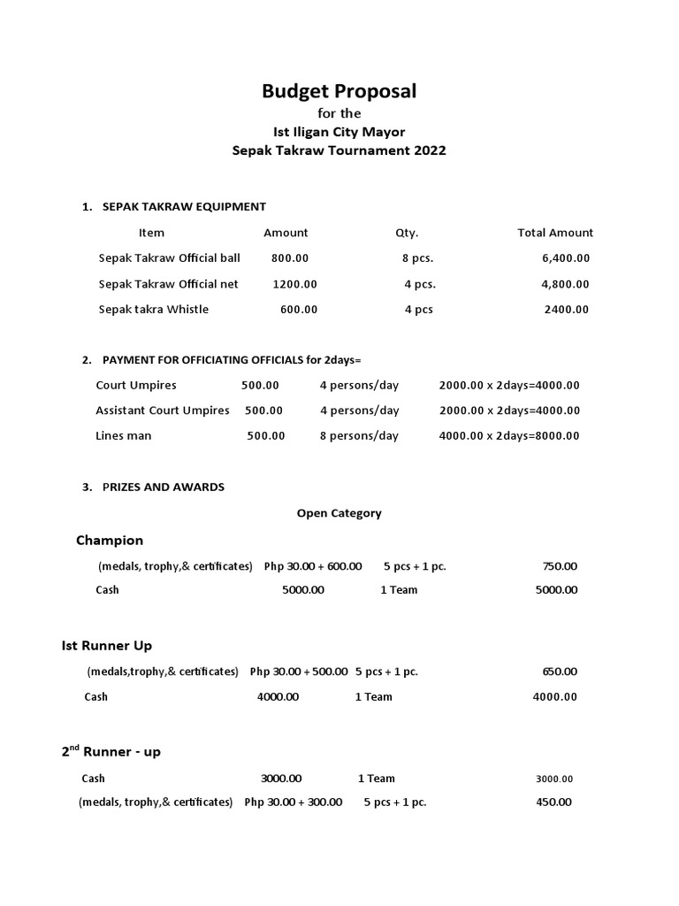 SepakTakraw Solicitation Letter | PDF | Sports