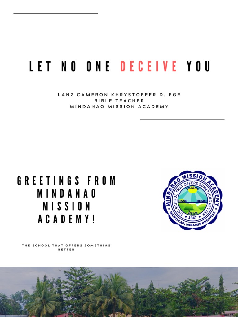 Let No One Deceive You | PDF