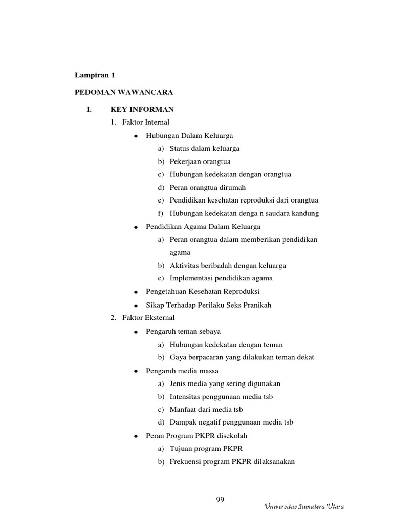 Lampiran 1 PEDOMAN WAWANCARA | PDF