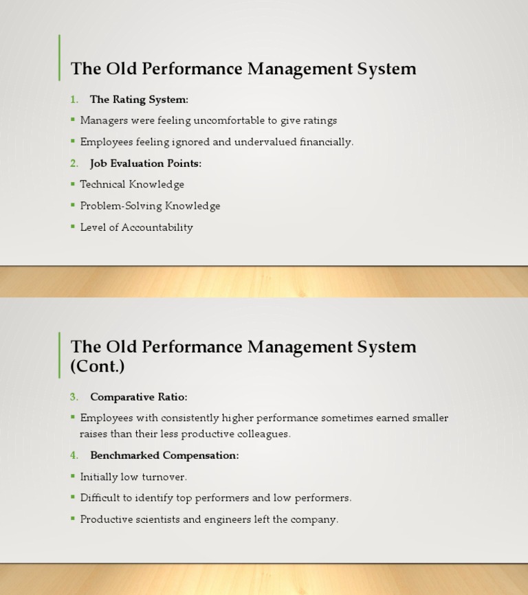 The Old Performance Management System Slides | PDF