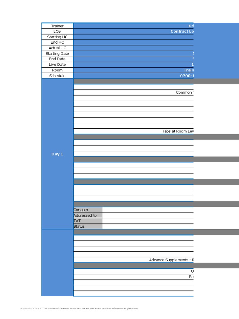 CL GM Tours As Accom Training EOD Report Wave 1 | PDF