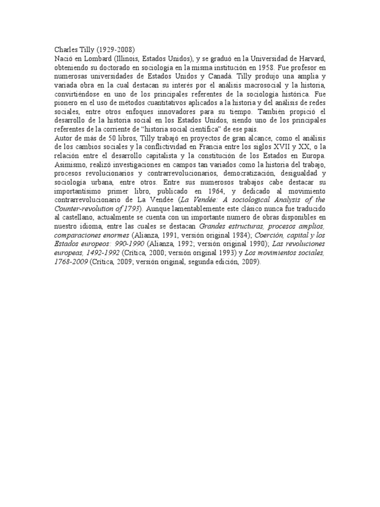 Charles Tilly | PDF