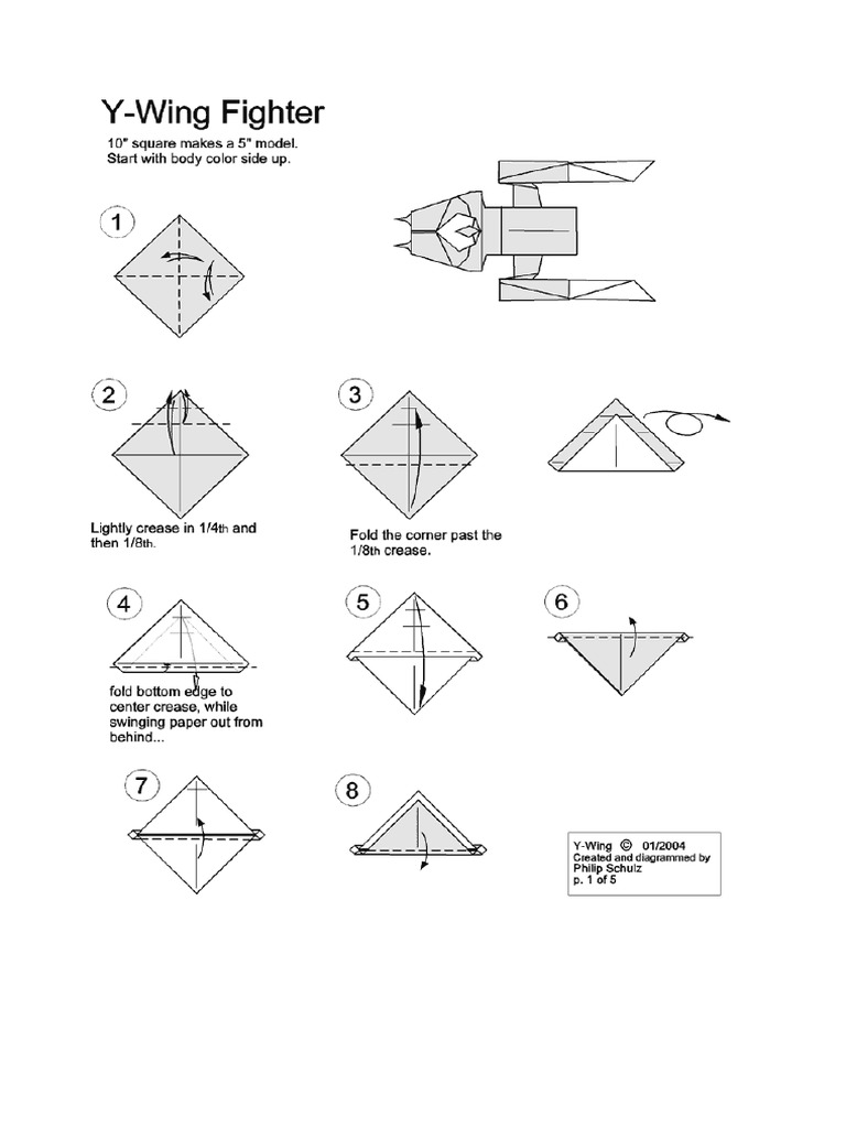 Origami - Star Wars - Y-Wing Fighter | PDF