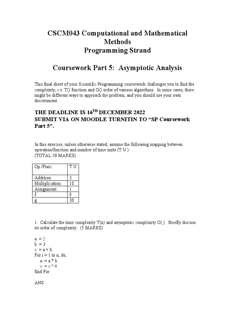 Prog. Part 5 - Asymptotic Analysis | PDF | Mathematics | Computer Programming