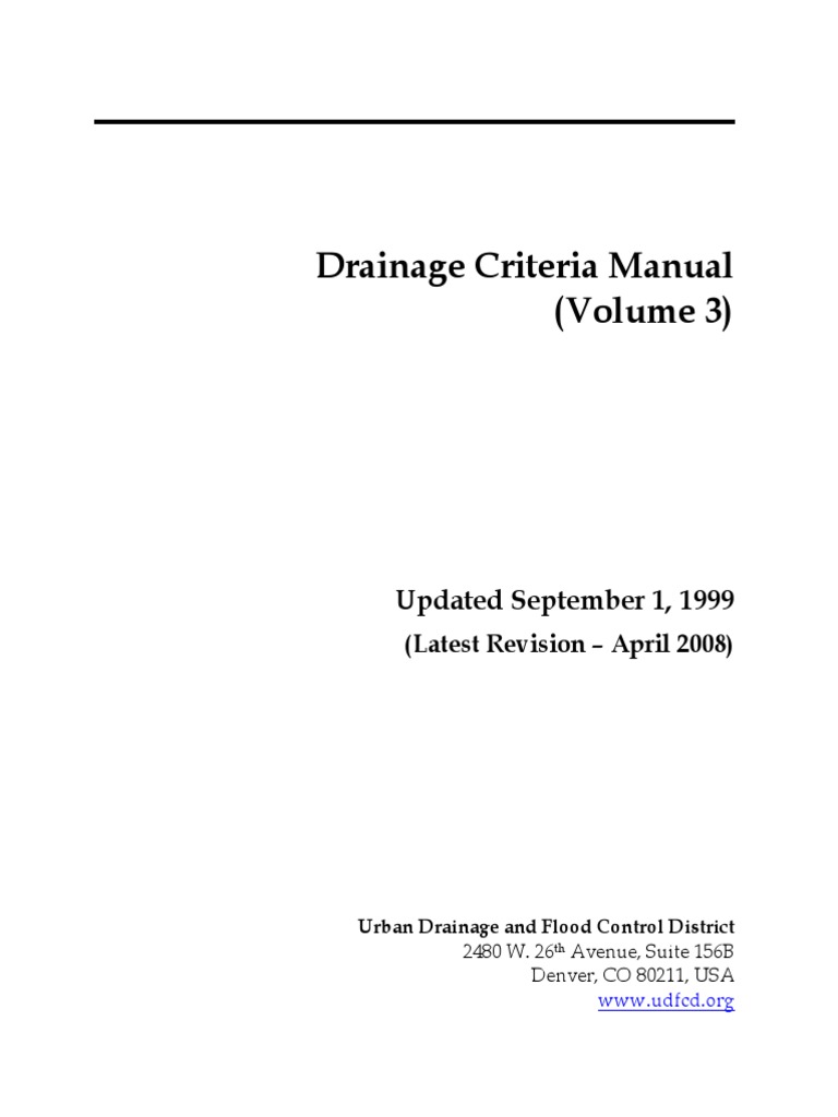 Storm Drainage Networks Design Vol Pdf Stormwater Clean Water Act
