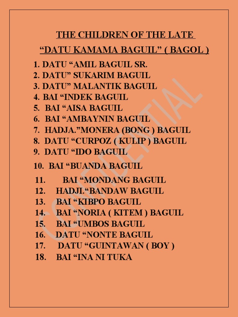 Bagol Descendants | PDF