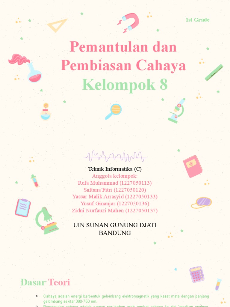 Pemantulan Dan Pembiasan Cahaya Kelompok 8 | PDF