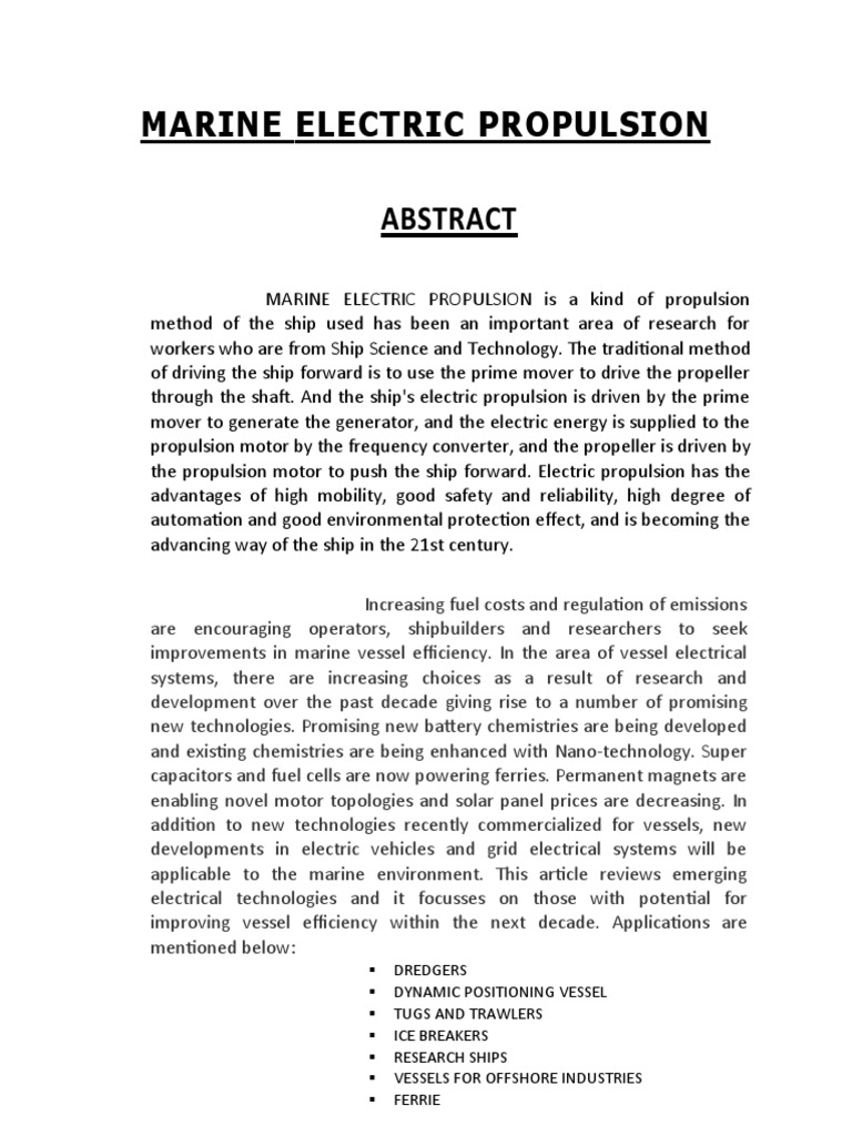 Marine Electric Propulsion | PDF | Marine Propulsion | Ships