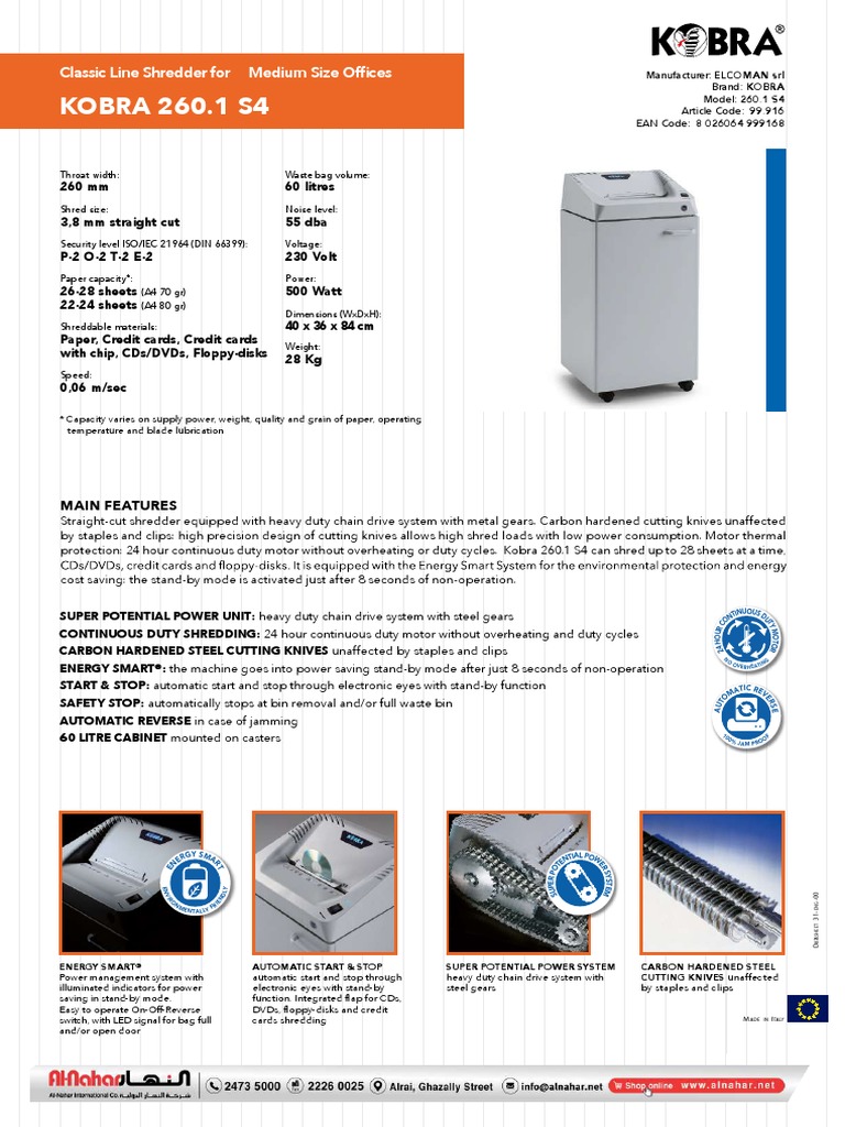 Kobra 260.1 S4 | PDF | Manufactured Goods | Electrical Engineering