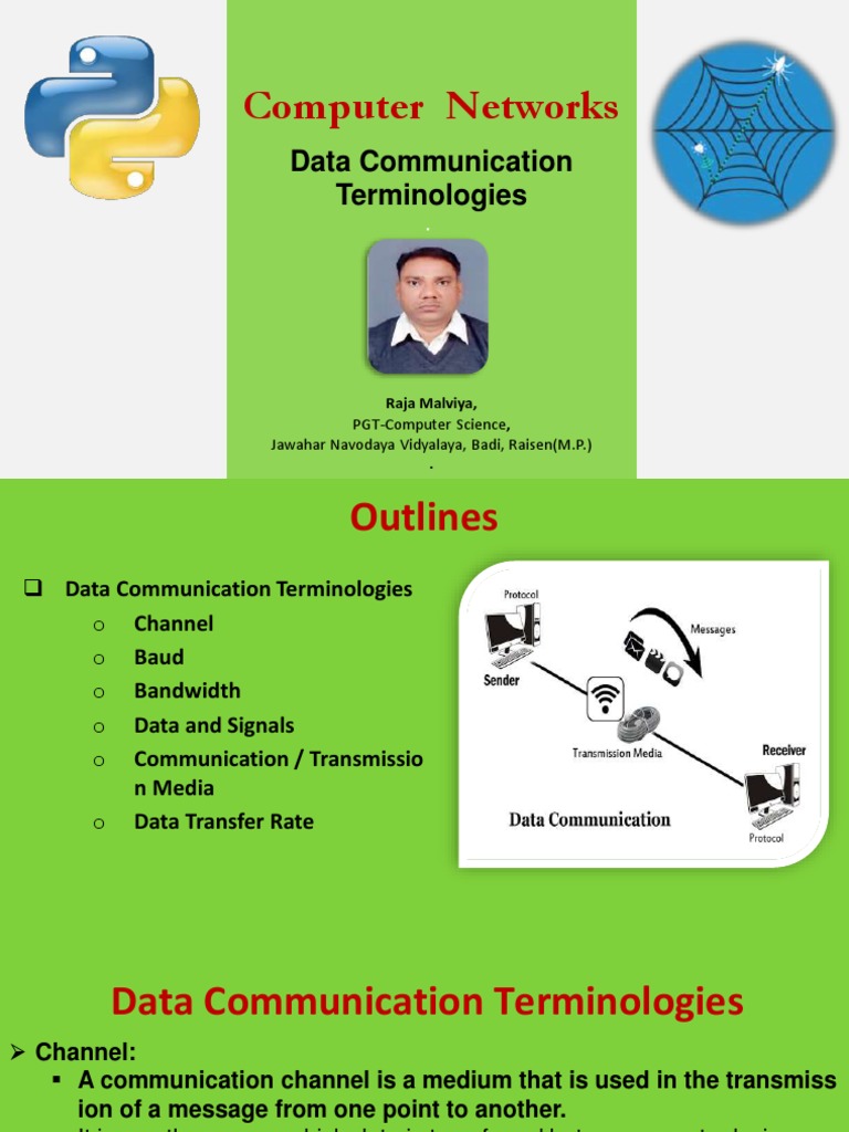 XII - Computer Networks - DataCommunicationTerminologies | Download Free PDF | Bit Rate ...