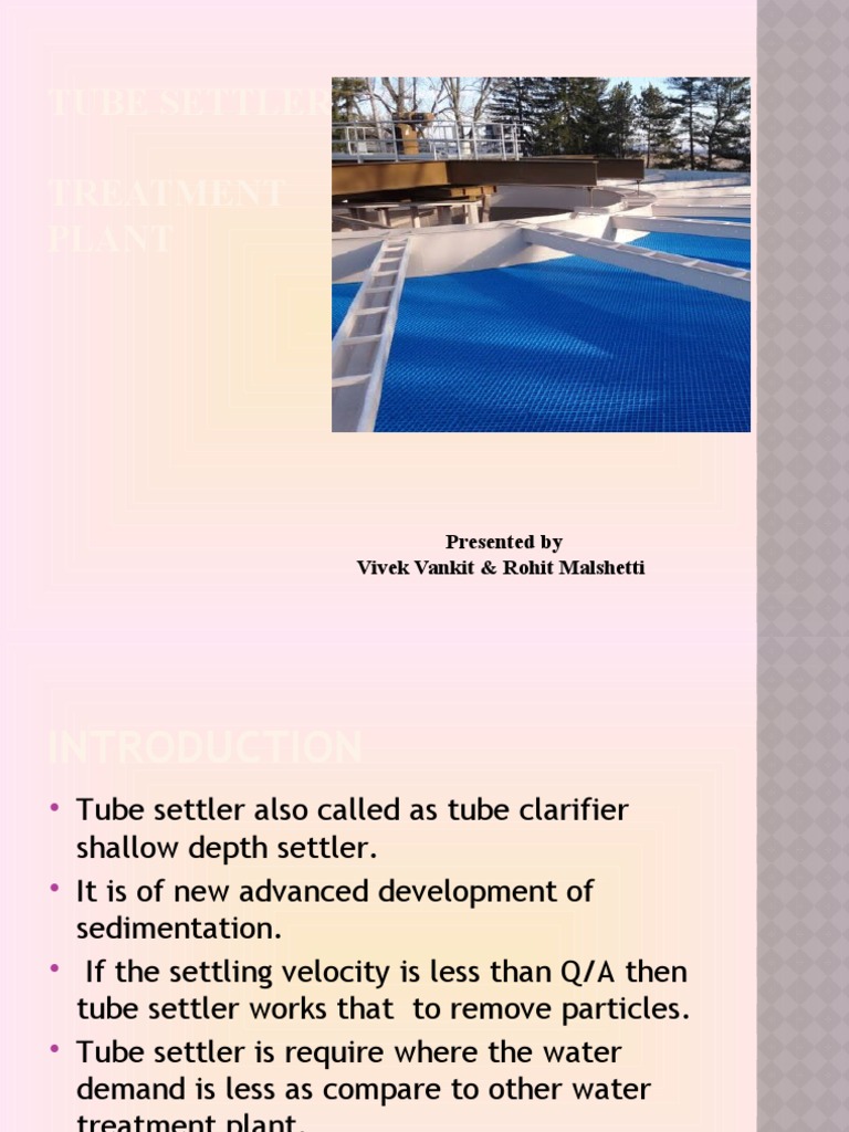 Tube Settler and Pachage Treatment Plant | PDF | Water Purification ...