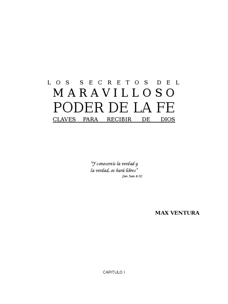 El Poder de La Fe | PDF | Pensamiento | Mente
