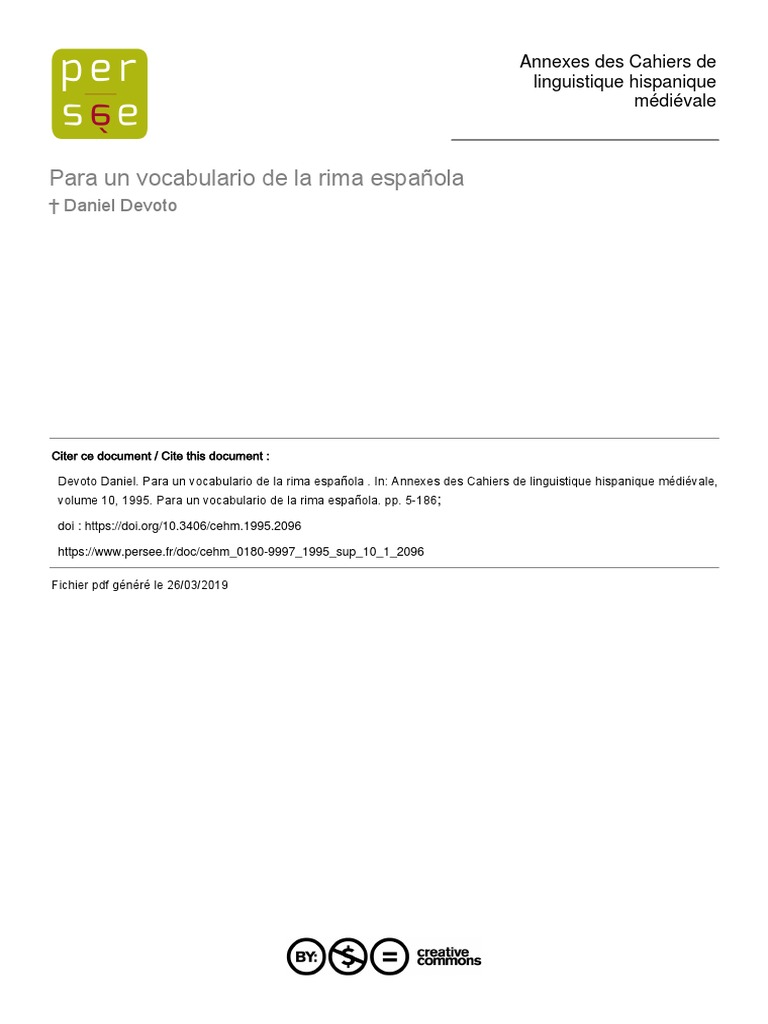 Rima Española Daniel Devoto | PDF | Madrid | Metro (poesía)