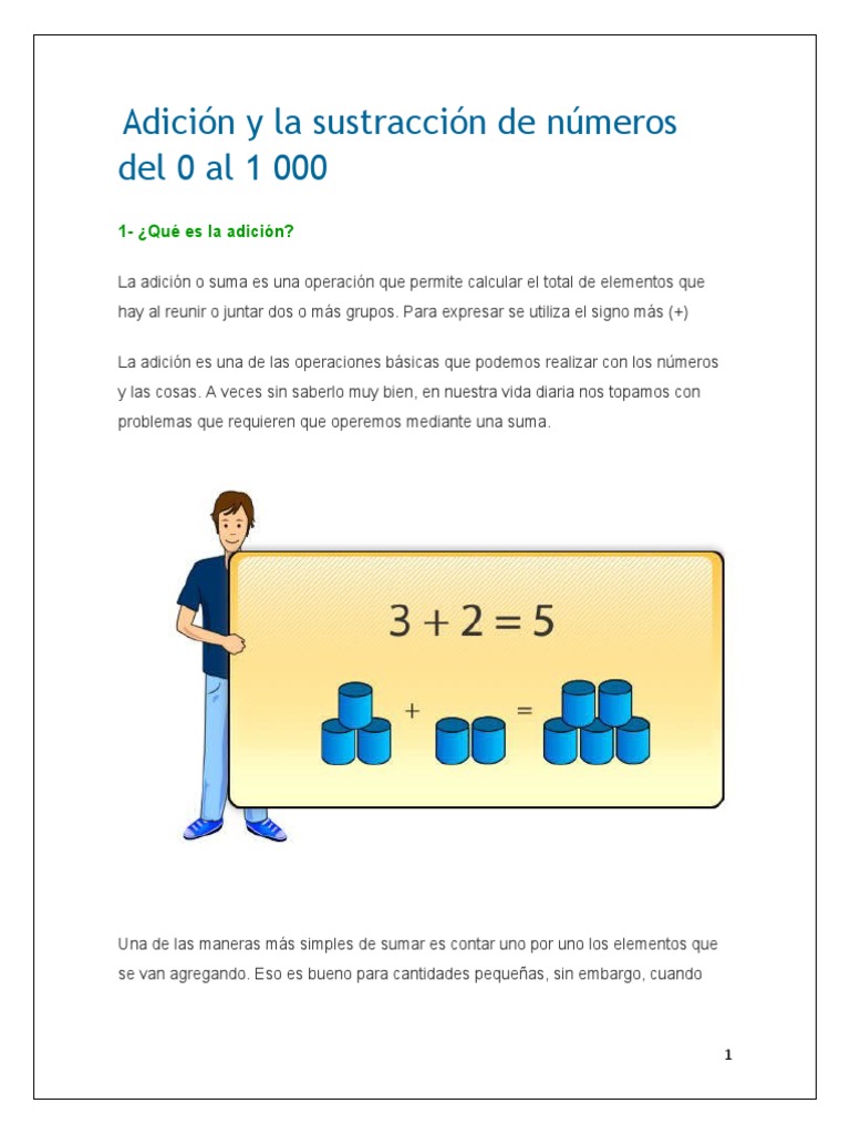 Adición y Sustracción hasta 1000 | PDF | Sustracción | Aritmética