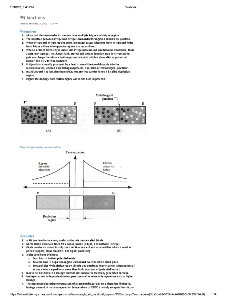 PN Junctions | PDF | P–N Junction | Diode