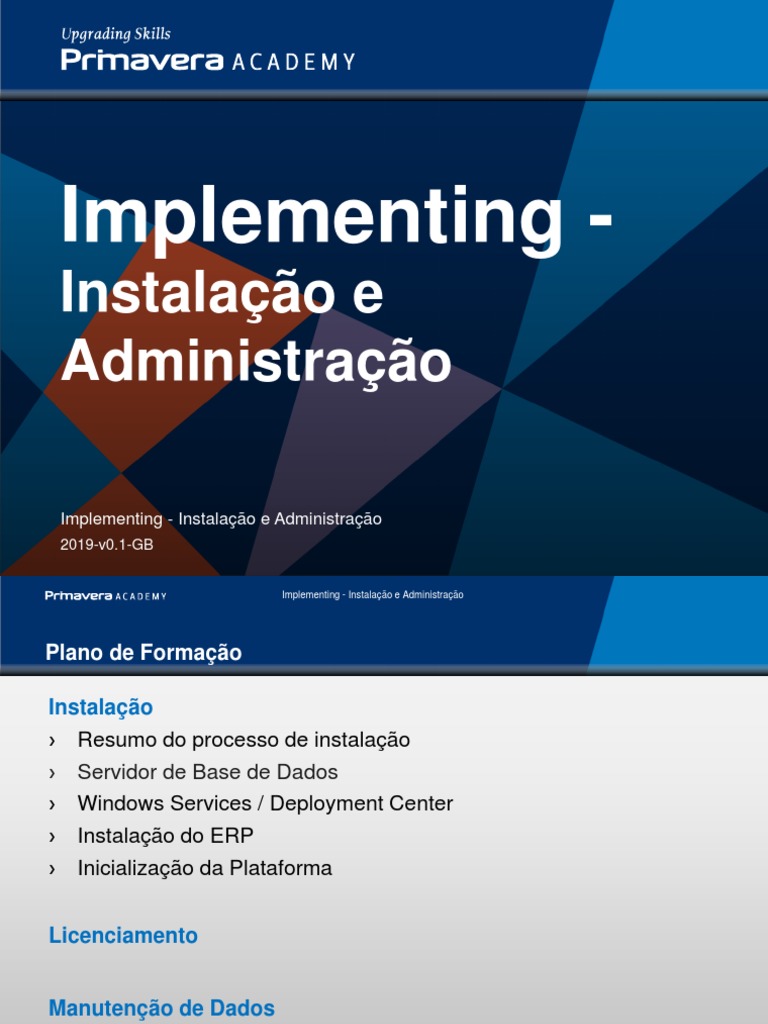 Instalação ERP PRIMAVERA | PDF | Microsoft SQL Server | Servidor ...