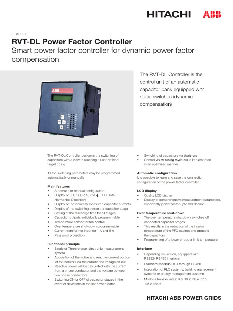 Abb Fast Switching Apfc Relay | PDF | Ac Power | Capacitor