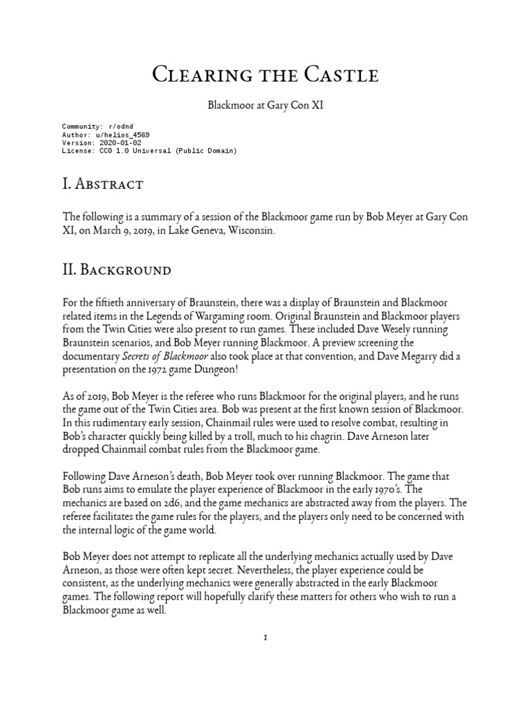 Clearing The Castle | PDF | Dungeons & Dragons | Fantasy Role Playing Games