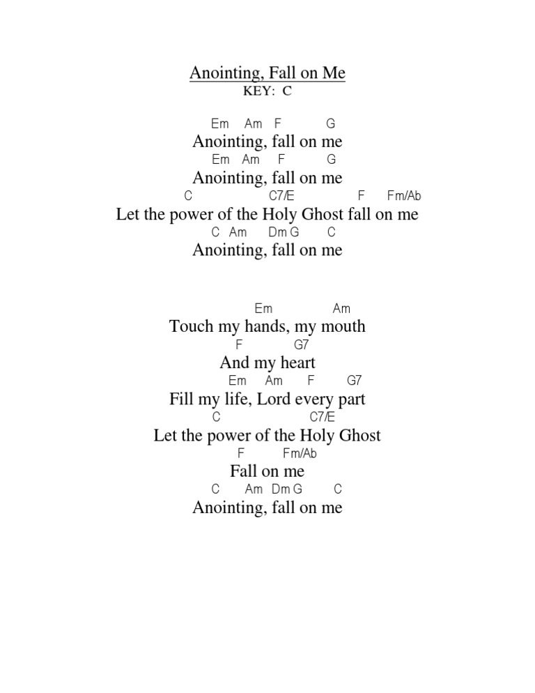Anointing Fall on Me