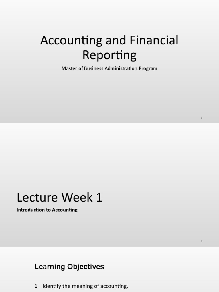 Lecture Week 1 | PDF | International Financial Reporting Standards ...