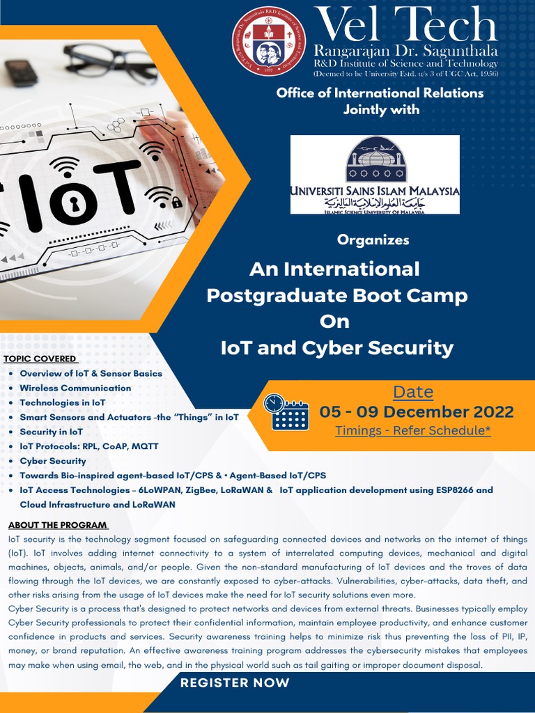International Postgraduate Boot Camp On IoT and Cyber Security | PDF | Internet Of Things ...