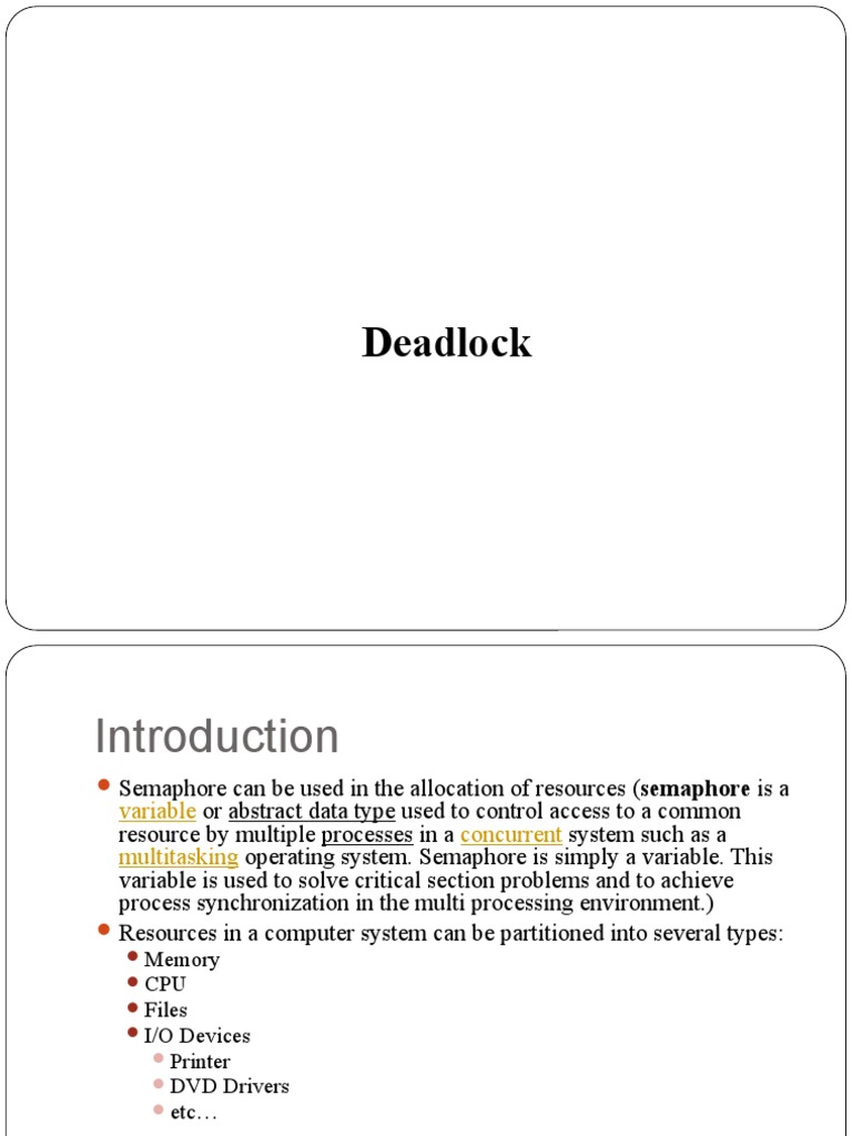 FOS - Chapter 6 - Deadlocks | Download Free PDF | Process (Computing) | Software Development