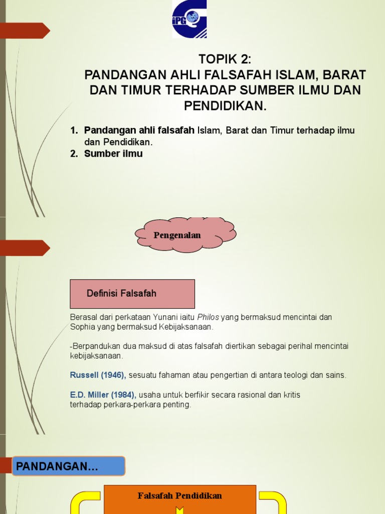 Topik 2 Falsafah Pendidikan Timur - Barat - Islam | PDF