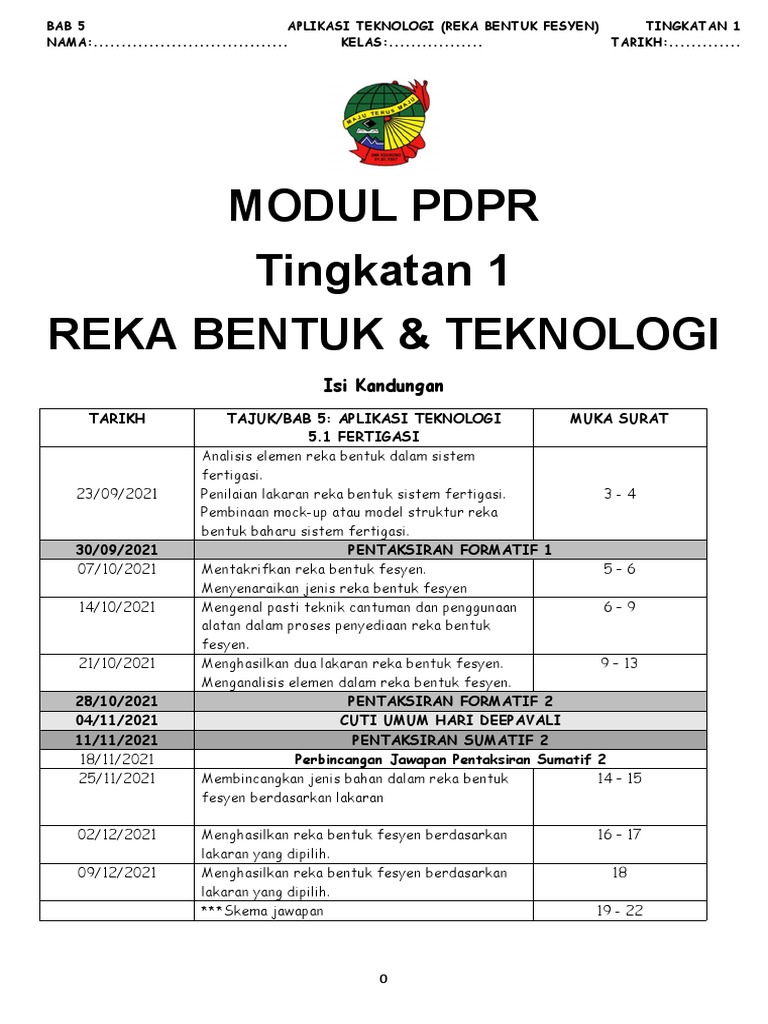 Modul RBT Bab 5.2 Fesyen | PDF