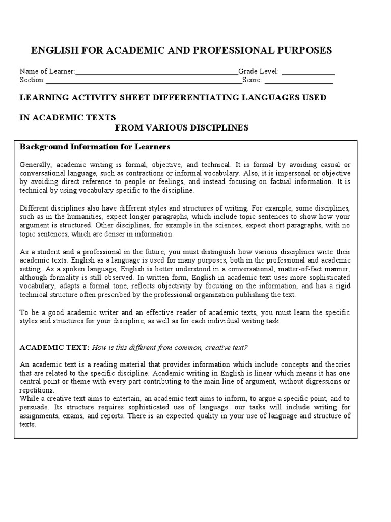 eapp week 4 | PDF | Reading Comprehension | English Language