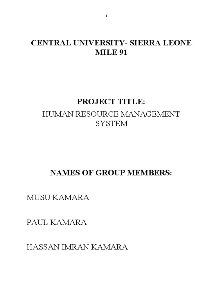 HRMS Proposal | PDF | Human Resource Management | Software Development ...