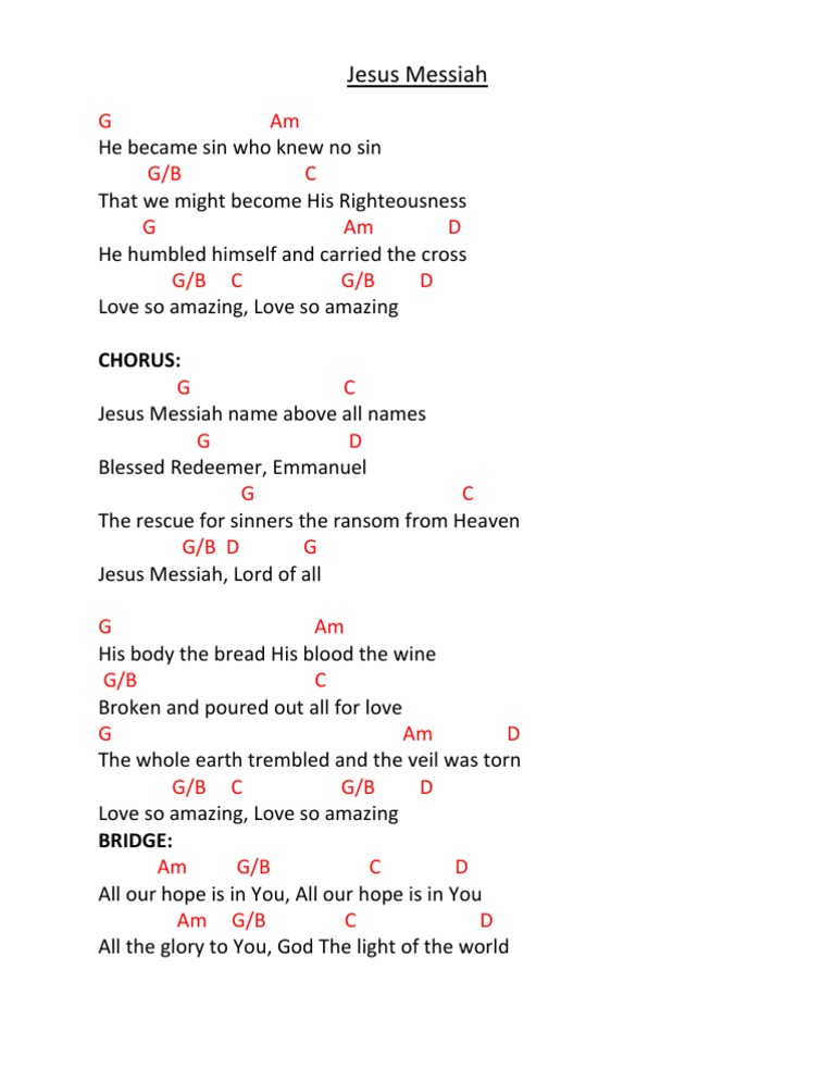 Jesus Messiah (MUSIC) | PDF