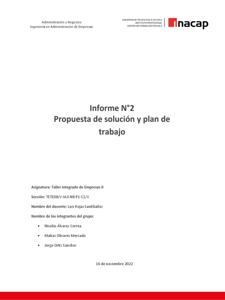 Informe 2 Terminado | PDF | Logística | Software
