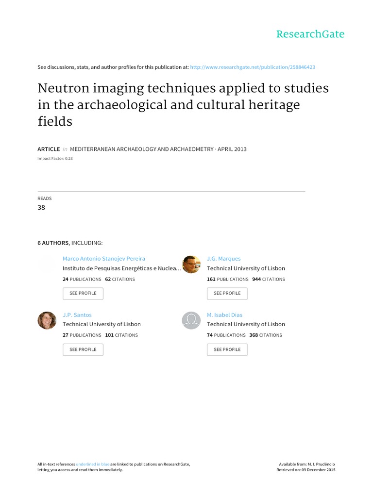 Neutron Imaging Techniques Applied To | PDF | Neutron | Charge Coupled Device