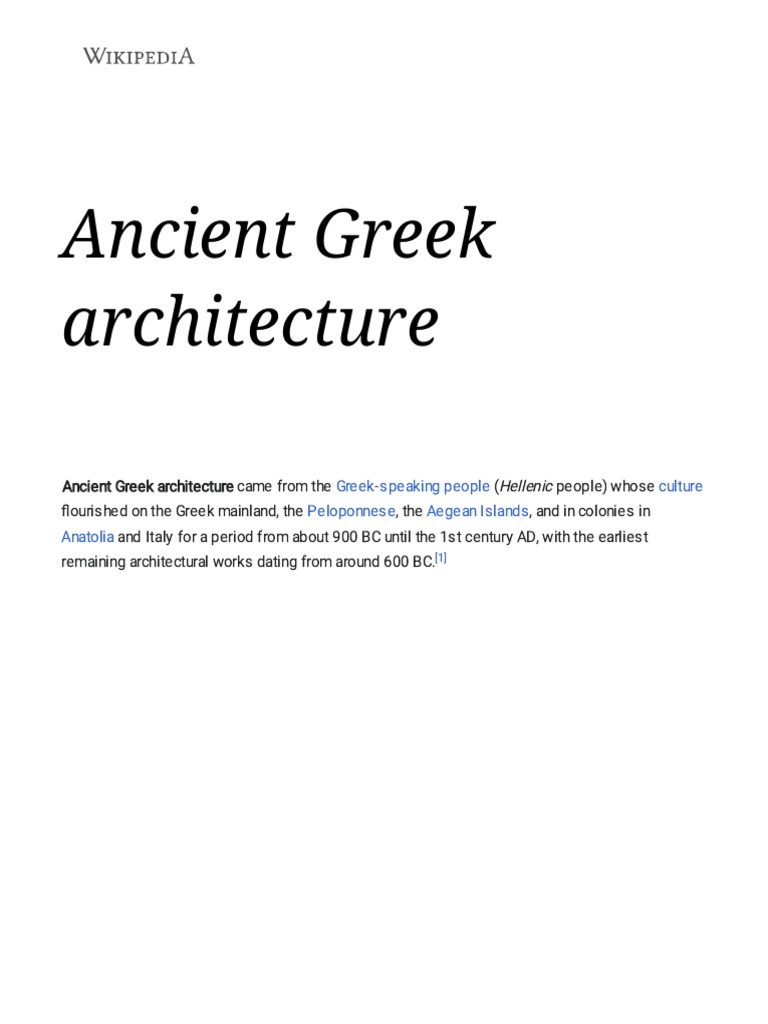 Ancient Greek Architectural Styles | PDF | Column | Architectural Design