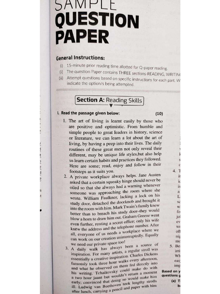 Samadhaan Sample Q.P - 3 | PDF