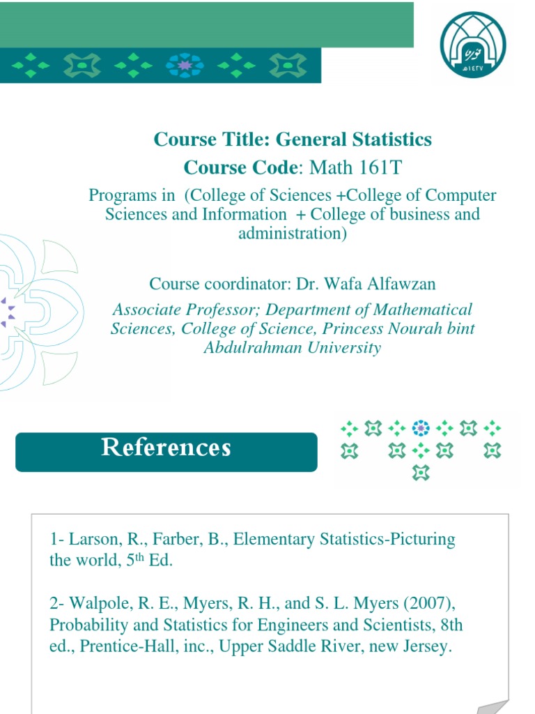 First Lecture in Elementary Statistics 101 | PDF | Level Of Measurement | Statistics