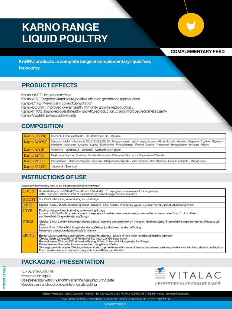 FTVolailles KarnoGamme EN2 | PDF | Methionine | Chemical Compounds