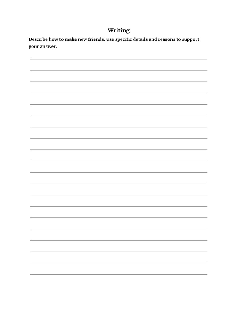 Writing - Friends | PDF