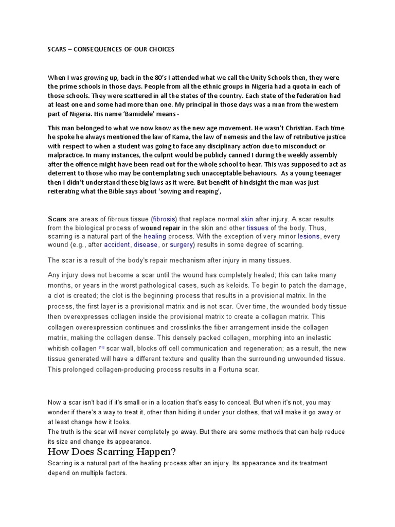 SCARS | PDF | Scar | Medicine