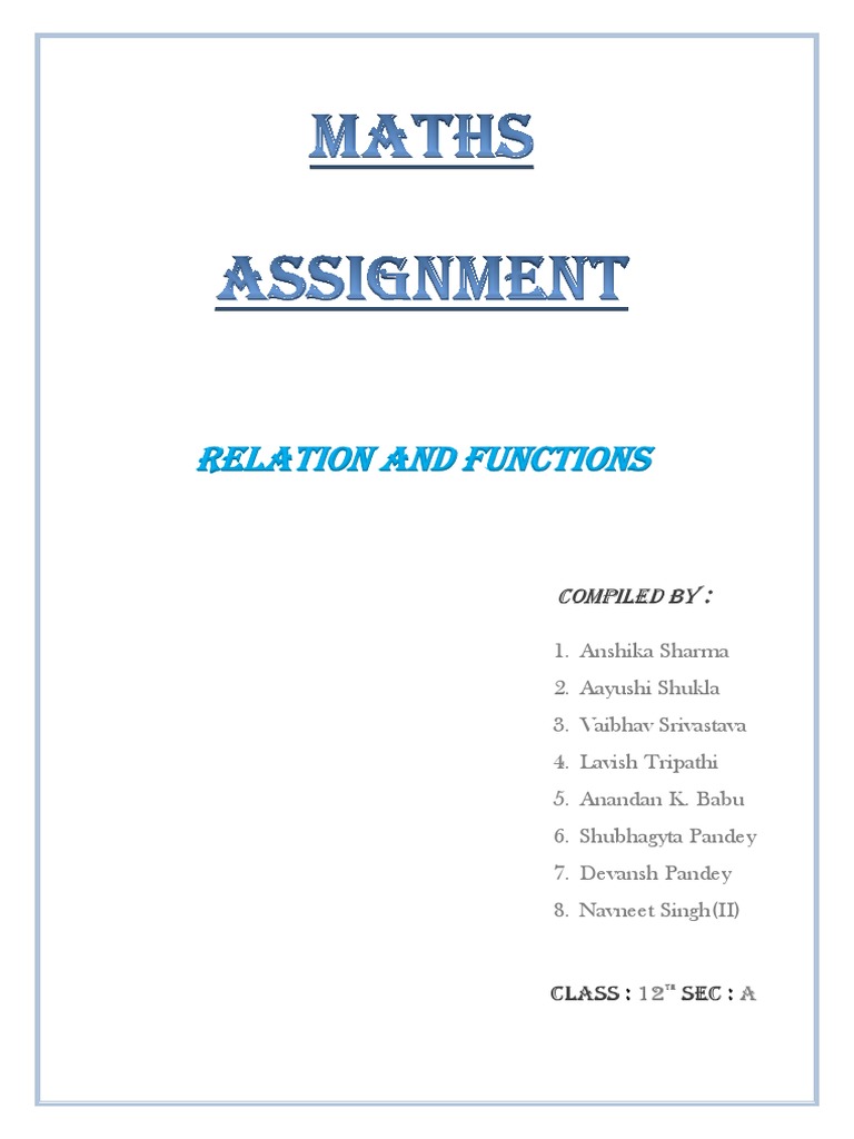 Relation and Function - PDF | PDF | Function (Mathematics) | Mathematical Concepts