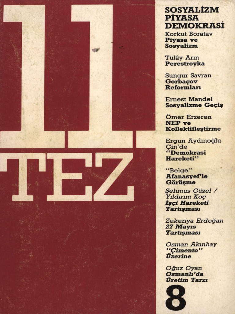 Tez Sayı 08 1987 Ağustos | PDF