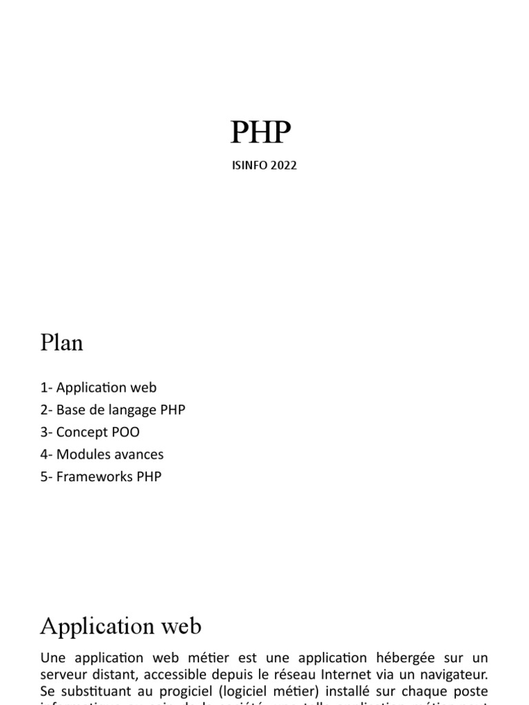 PHP1 | PDF | PHP | Booléen