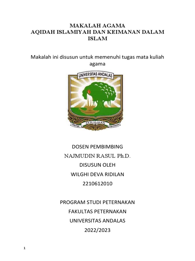 Pemahaman Aqidah dan Keimanan Islam | PDF
